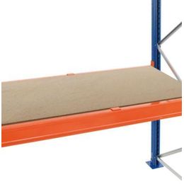SCHULTE LAGERTECHNIK Spanplatten-Ebene f&uuml;r Palettenregale, St&auml;rke 38 mm, B 2700 x T 1100 mm, f&uuml;r Holmtiefe 50 mm, versenkt, inkl. Tiefenauflagen