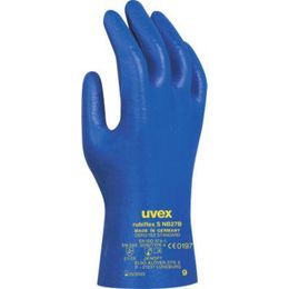 Chemikalienschutzhandschuhe Uvex rubiflex S NB27B, trikotiert, NBR-beschichtet, EN 374/Typ A, ergonomisch, 10 Paar, Gr.8