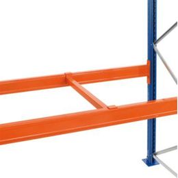 SCHULTE LAGERTECHNIK Versenkte Tiefenauflage, f&uuml;r Spanplatten 38 mm, Holmtiefe 50 mm, Rahmentiefe 1100 mm, orange, 1 St&uuml;ck