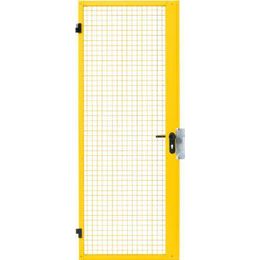 Sch&auml;fer Shop Einfl&uuml;gelt&uuml;r, f&uuml;r Gittertrennsystem, T&uuml;ranschlag rechts/links, B 1000 x H 2070 mm, mit Einsteckschloss, gelb