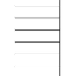 Sch&auml;fer Shop Anbauregal R 3000, 6 B&ouml;den, B 1315 mm x T 400 mm, B&ouml;den lackiert
