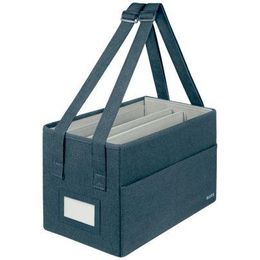 Leitz Desk Sharing Tasche kompakt, faltbar, 3 F&auml;cher, f&uuml;r Laptops bis 14", samtgrau, 200 x 210 x 355 mm