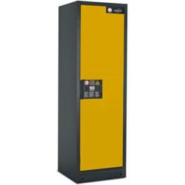 Sicherheitsschrank Typ 90 ASECOS Q-CLASSIC-90, B 600 mm, T&uuml;r rechts, 3 B&ouml;den, sicherheitsgelb