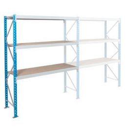 Manorga Anbaufeld, Weitspannregal Epsivol, 3 Ebenen, B 2250 x T 800 x H 2000 mm