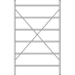 Sch&auml;fer Shop Grundregal R 3000, 6 B&ouml;den, B 1345 mm x T 400 mm, B&ouml;den lackiert