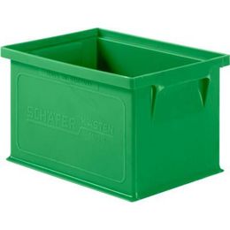 Sch&auml;fer Shop Stapelkasten Serie 14/6-4, aus Polypropylen, mit Griffmulde, Inhalt 2,5 L, gr&uuml;n