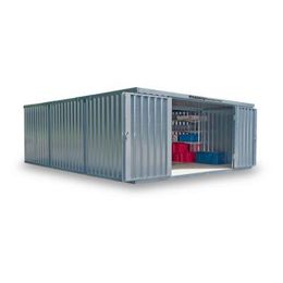 Materialcontainer Mod. 1560, verzinkt, zerlegt, mit Holzfu&szlig;boden