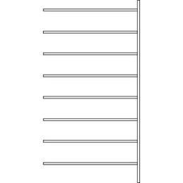 Sch&auml;fer Shop Anbauregal R 3000, 8 B&ouml;den, B 1315 mm x T 400 mm, B&ouml;den verzinkt