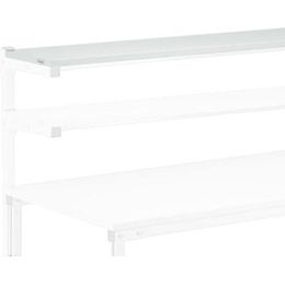 Etagenbord treston SH 120, bis 50 kg, B 1200 x T 310 x H 1550 mm, h&ouml;henverstellbar, Spanplatte, lichtgrau RAL 7035