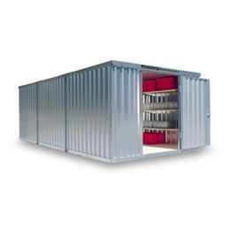 Materialcontainer Mod. 1360, verzinkt, zerlegt, mit Holzfu&szlig;boden