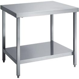 Edelstahl-Arbeitstisch, mit Boden, 1200 x 600 x 850 mm