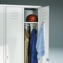 Sch&auml;fer Shop Trennwand f&uuml;r Spinde mit durchgehenden T&uuml;ren, ergibt 2 F&auml;cher, B 400 x T 2 x H 1250 mm, ABS-Kunststoff, anthrazit