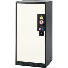 Chemikalienschrank ASECOS CS-CLASSIC, Fl&uuml;gelt&uuml;r, 2 Auszugswannen, 545x520x1105 mm, reinwei&szlig;