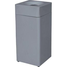 Probbax Abfallsammler Orgavente, Stahl, Volumen 40 l, Rechteck, B 350 x T 350 x H 790 mm, selbstl&ouml;schender Eimer, Edelstahl
