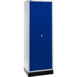 Sch&auml;fer Shop Sch&auml;fer Shop Select Materialspind, 1800 x 630 x 500 mm, Drehriegelverschluss, lichtgrau/enzianblau