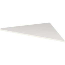 Verkettungsplatte Toledo, f&uuml;r Schreibtische, 90&deg;-Winkel, B 850 x T 850 mm, wei&szlig;