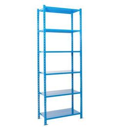 Manorga Steckregal-Grundfeld, m. 6 Stahlblechb&ouml;den, B 1260 x T 500 x H 3000 mm