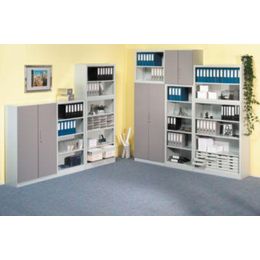 Sch&auml;fer Shop Vorbaut&uuml;r, f&uuml;r Regal Archivo Color, 4 Ordnerh&ouml;hen, B 950 mm, platingrau