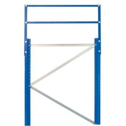 SCHULTE LAGERTECHNIK Rahmenerh&ouml;hung f&uuml;r St&auml;nderrahmen, T 800 x H 500 mm, enzianblau RAL 5010