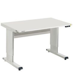 treston Arbeitstisch Serie WB, ESD-leitf&auml;hig, mit Handkurbel, h&ouml;henverstellbar, 1800 mm