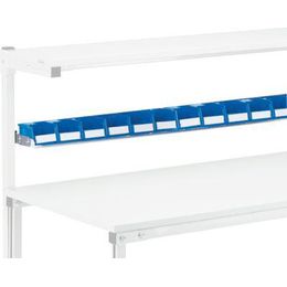 ESD-K&auml;stenbord Treston, f&uuml;r Arbeitstisch TPH, B 1200 x T 141 x H 30 mm, Stahl, hellgrau
