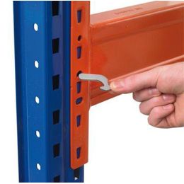 SCHULTE LAGERTECHNIK Holmpaar LNS-DUO, St&auml;rke 1,5 mm, T 50 x H 100 mm, Feldweite 2700 mm, Traglast 1545 kg/Holmpaar, orange