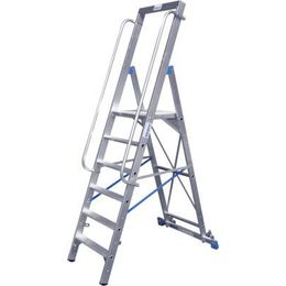 Krause Stufenstehleiter, mit gro&szlig;er Plattform, Aluminium, mit 4 Stufe