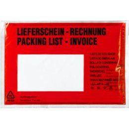 Dokumententaschen, DIN C6, 175 x 110, 1000 St&uuml;ck, Lieferschein-Rechnung