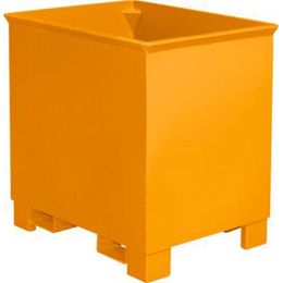 Bauer Beh&auml;lter f&uuml;r Routenz&uuml;ge Typ C 30, f&uuml;r Feststoffe, 3-fach stapelbar, Inhalt 0,3 m&sup3;, bis 500 kg, gelborange RAL 2000