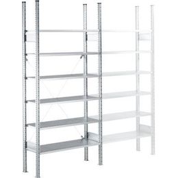 Sch&auml;fer Shop Fachbodenregal SSI Sch&auml;fer R3000, Grundregal, 6 Fachb&ouml;den, Fachlast 200 kg, B 1055 x T 500 x H 2490 mm, verzinkter Stahl