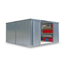 Materialcontainer Mod. 1440, verzinkt, zerlegt, mit Holzfu&szlig;boden