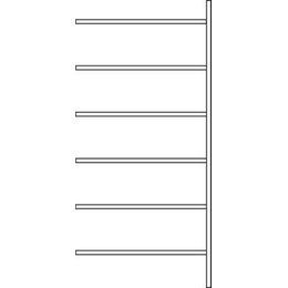 Sch&auml;fer Shop Anbauregal R 3000, 6 B&ouml;den, B 1025 mm x T 300 mm, B&ouml;den lackiert