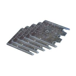 SCHULTE LAGERTECHNIK Fu&szlig;platten-Unterlegblech f&uuml;r St&auml;nderrahmen S610-M18-U und S625-A18, St&auml;rke 2 mm, verzinkt, 5 St&uuml;ck