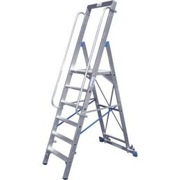 Krause Stufenstehleiter, mit gro&szlig;er Plattform, Aluminium, mit 4 Stufe