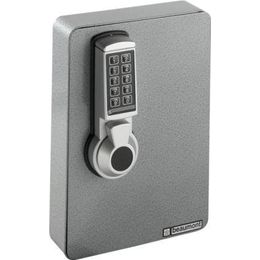 Schl&uuml;sselschrank, Elektronikschloss, 24 Haken, silber hammerschlag