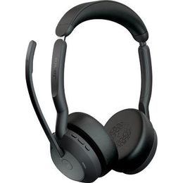 Headset Jabra Evolve2 55 link380c Stereo, Reichweite bis 30 m, bis 10 h, MS-Teams optimiert, schwarz