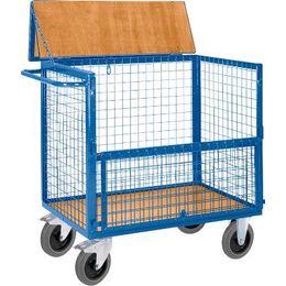 ROLLCART Drahtkastenwagen, L 975 x 675 mm, mit Deckel