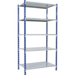 Manorga Universal-Steckregal, Grundfeld, 5 Stahlblechb&ouml;den, Traglast 125 kg, B 1000 x H 2000 x T 400 mm