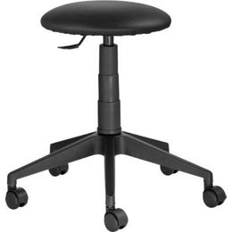Hocker SALOON, schwarz, PVC-Bezug, &oslash; 390 x H 480 &ndash; 570 mm