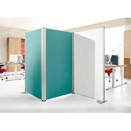 Stellwand Schallschutz System 40, Akustik- & Sichtschutz, B 1200 x H 1600 mm, t&uuml;rkis