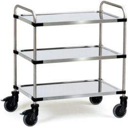 Fetra Edelstahlwagen, H950 x L1070 x B570 mm, 3 Etagen