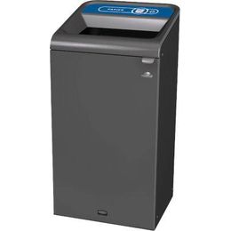 Recyclingstation Rubbermaid Configure, f&uuml;r Papier, 87 l, Magnetverbindung, B 495 x T 489 x H 975 mm, blau