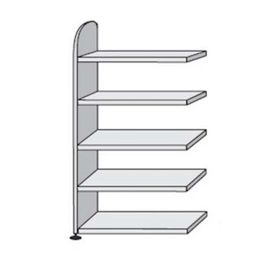 Kerkmann B&uuml;roregal Dante&reg;, Anbauregal, H 1900 x B 800 mm, ohne R&uuml;ckwand, lichtgrau