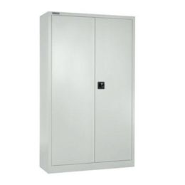 Sch&auml;fer Shop Sch&auml;fer Shop Select Fl&uuml;gelt&uuml;renschrank MS iCONOMY, Stahl, 5 Ordnerh&ouml;hen, B 800 x T 400 x H 1935 mm, wei&szlig;aluminium RAL 9006