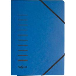 PAGNA Eckspannmappe, DIN A4, 3 Einschlagklappen, einzeln, blau