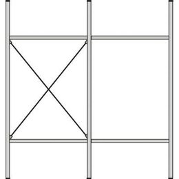 Sch&auml;fer Shop Komplettregal MBR 3000, Anbaufeld, 3 schr&auml;ge Fachebene, 1536 x 400 x 1004 mm