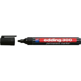 Edding Permanent Marker 300, mit Rundspitze, 1 St&uuml;ck, schwarz