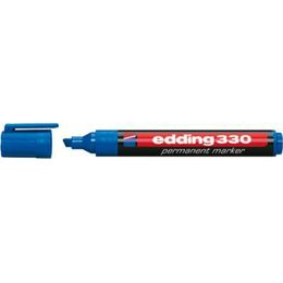 Edding Permanent Marker 330, mit Keilspitze, 1-5 mm, 1 St&uuml;ck, blau