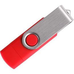 USB-Stick C5, mit 1 x USB 3.0 & 1 x USB Typ-C, bis zu 4,8 GB/s, duplexf&auml;hig, Speicherkapazit&auml;t 16 GB, rot