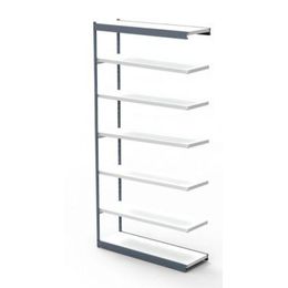 Stahlregal PROGRESS 2000, Regalfeld, ohne R&uuml;ckwand, H 2600 x B 1000 x T 500 mm, Rahmen silber